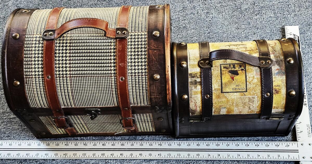 Decorative Stackable Trunks, Ljggage $15 for both for $10 in Aiken, SC ...
