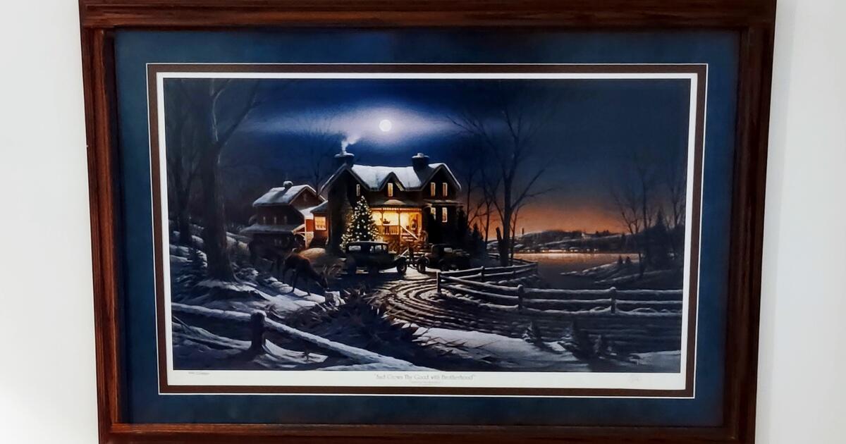 Terry Redlin Limited Edition Framed and Matted "And Crown Thy Good with ...