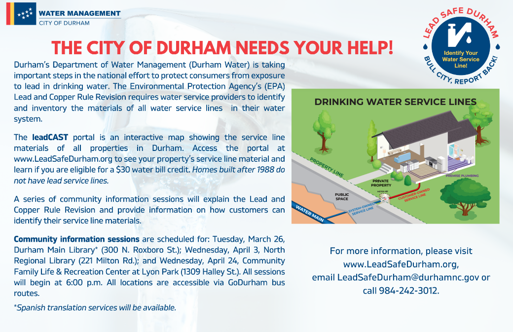 IDENTIFY YOUR WATER SERVICE LINE; (City of Durham) — Nextdoor — Nextdoor