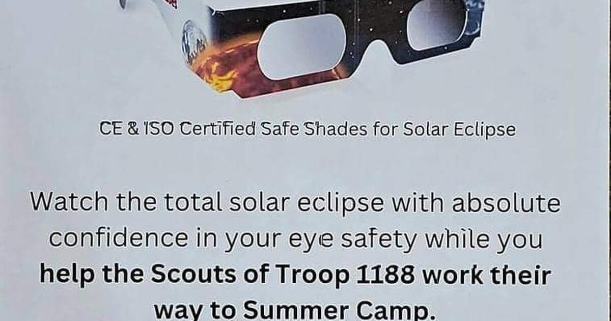 Solar Eclipse Glasses Fundraiser for $3 in Garland, TX | For Sale ...
