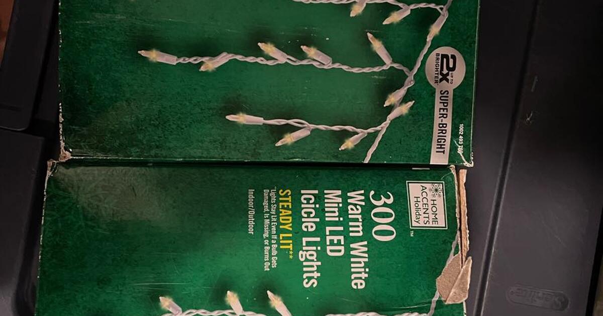 2 boxes of 300 Warm White Mini LED Icicle Lights for Free in Rockville ...