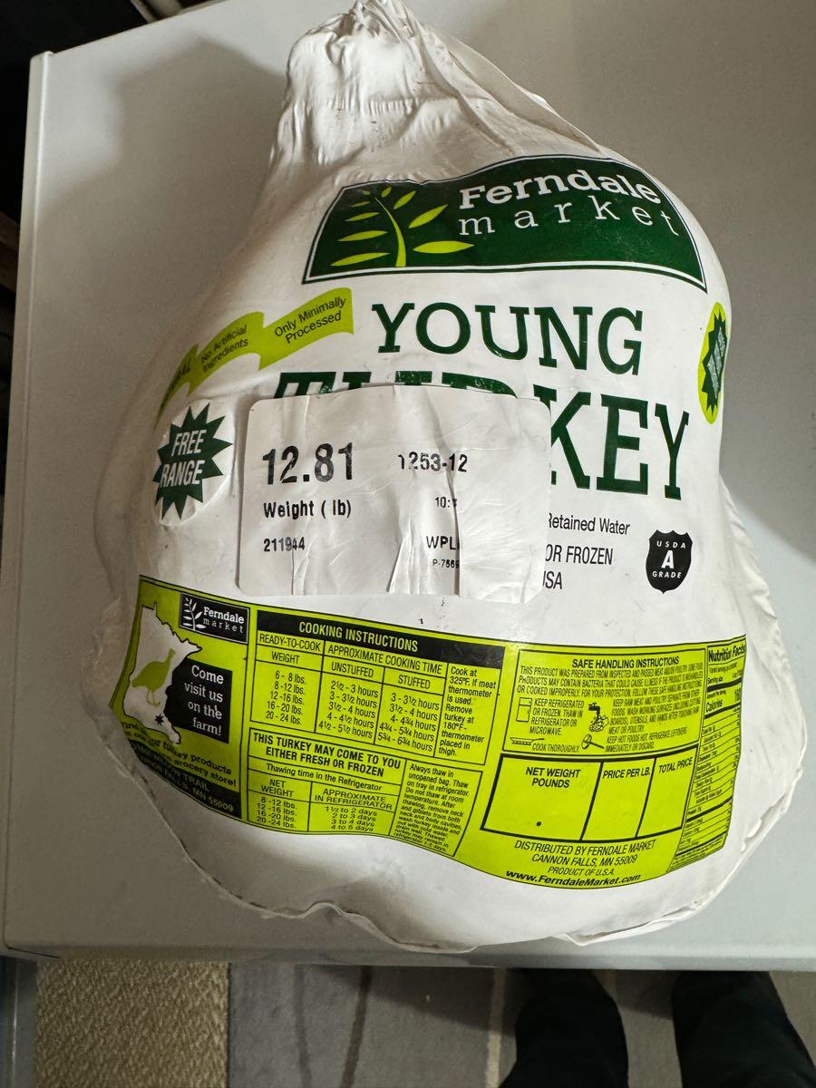 Ferndale Market Frozen Turkeys ~12 lbs FREE for Free in Rosemount, MN ...