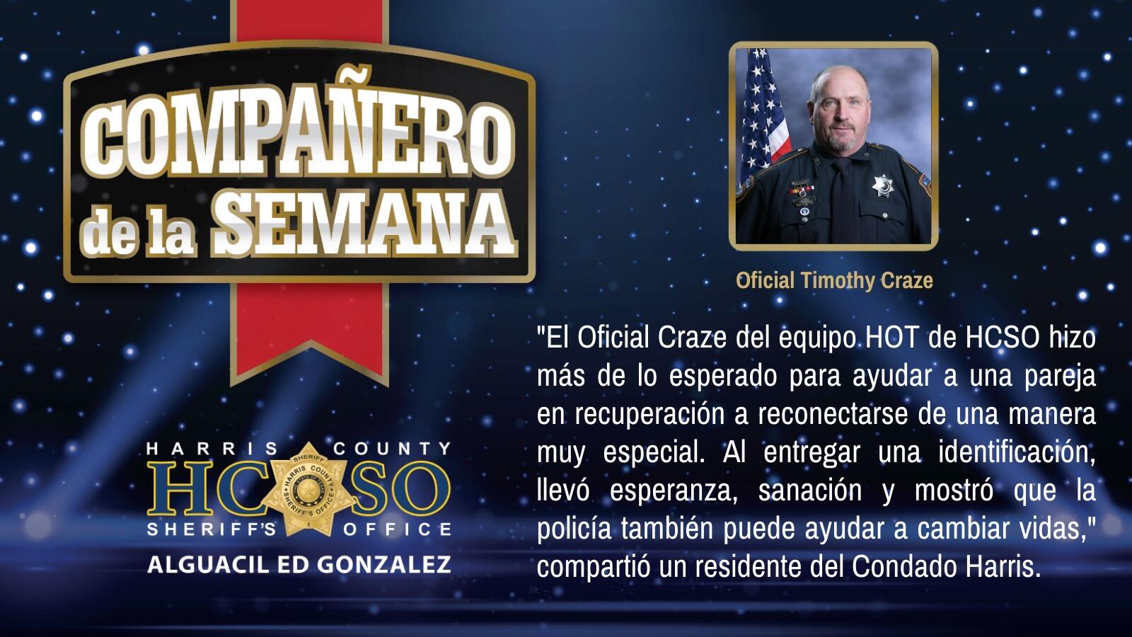 Harris County Sheriff's Office Teammates of the Week: Sheriff Ed ...