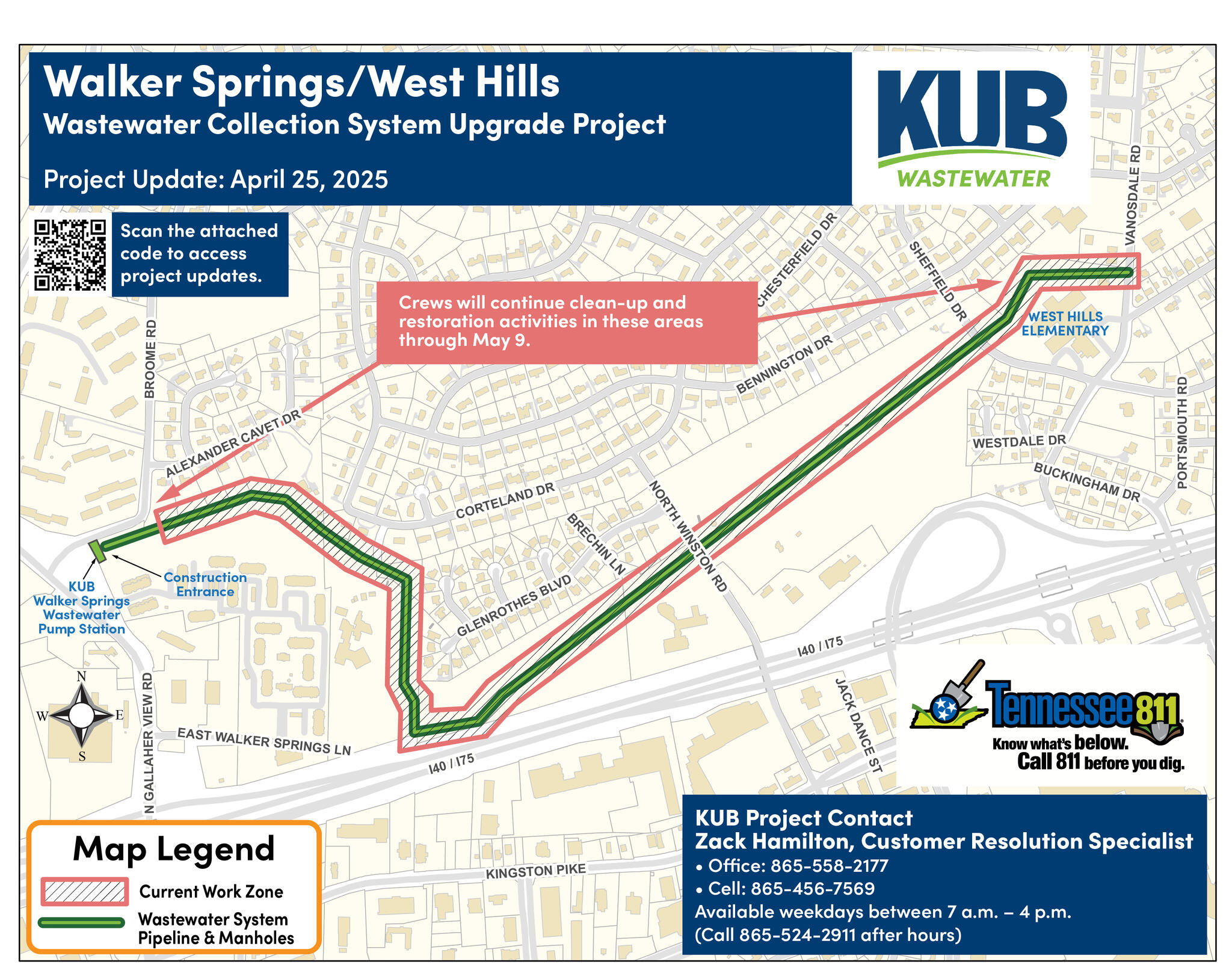 KUB Utility Construction Project Update - April 25, 2025 - Please see ...