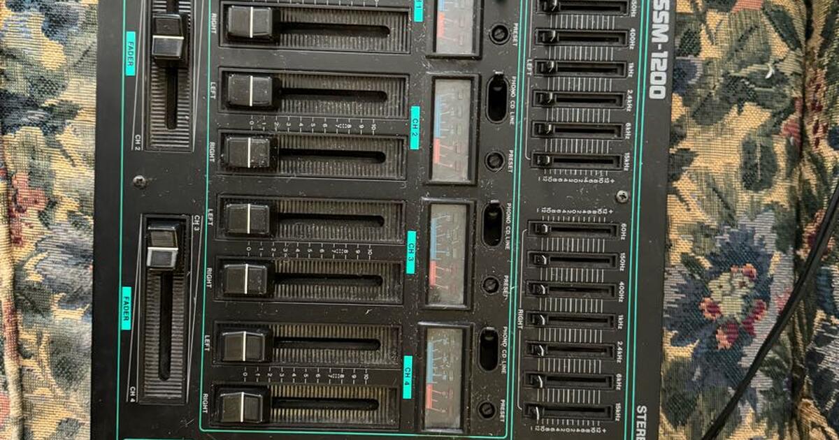 Vintage Radio Shack SSM-1200 4 Channel DJ Mixer with Delay & Reverb for ...