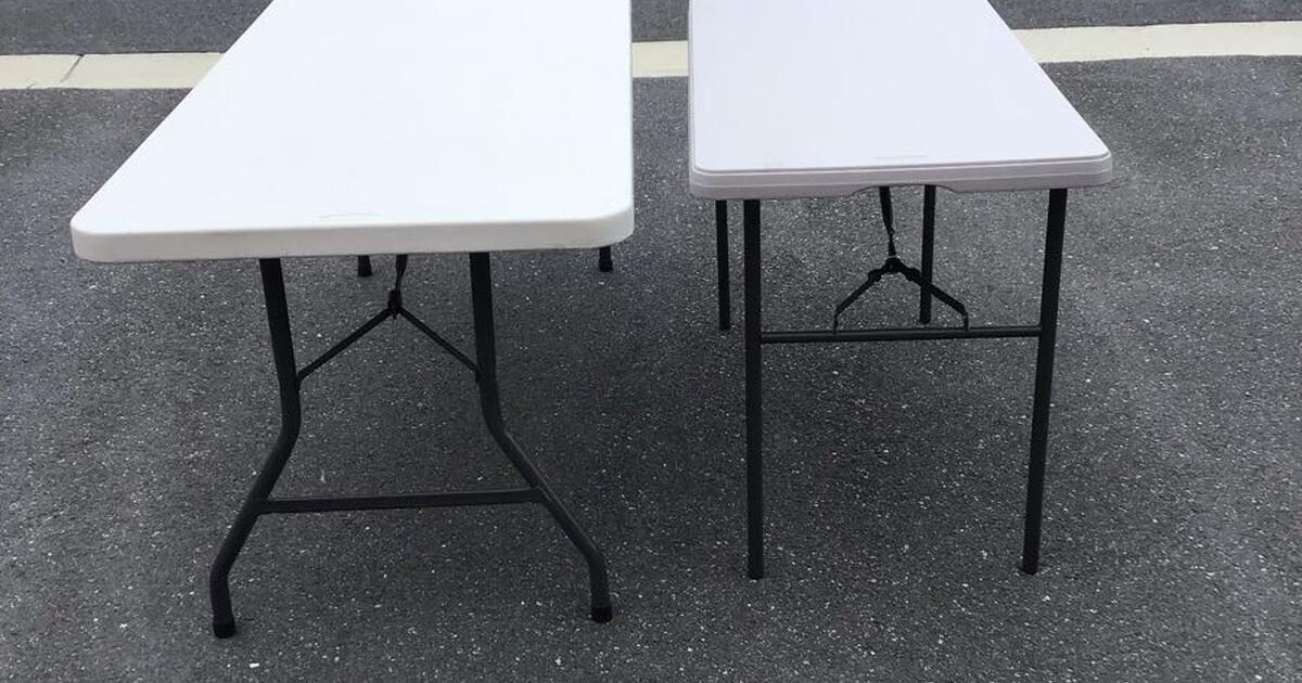 Folding Lifetime Tables. — 2 - 6 ft tables and 1 - 4ft table great ...