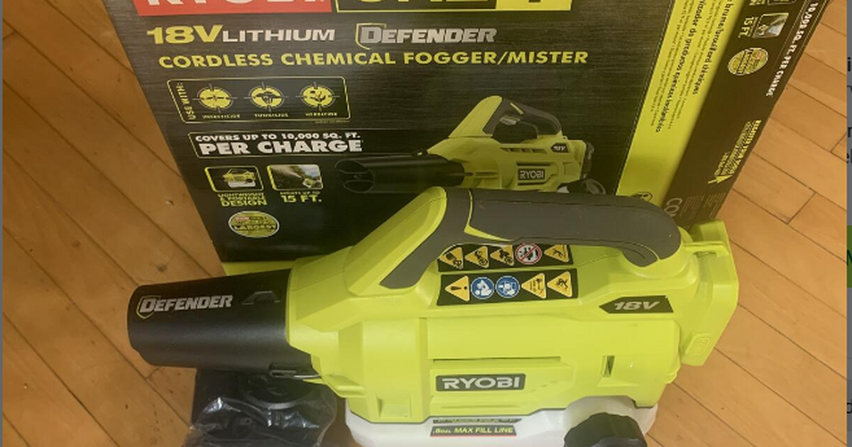 RYOBI ONE+ 18V Cordless Battery Fogger/Mister with 2.0 Ah Battery and ...