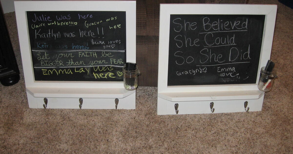 Etsy Custom Kids Girls Blackboard Chalk Message Board for $25 in ...
