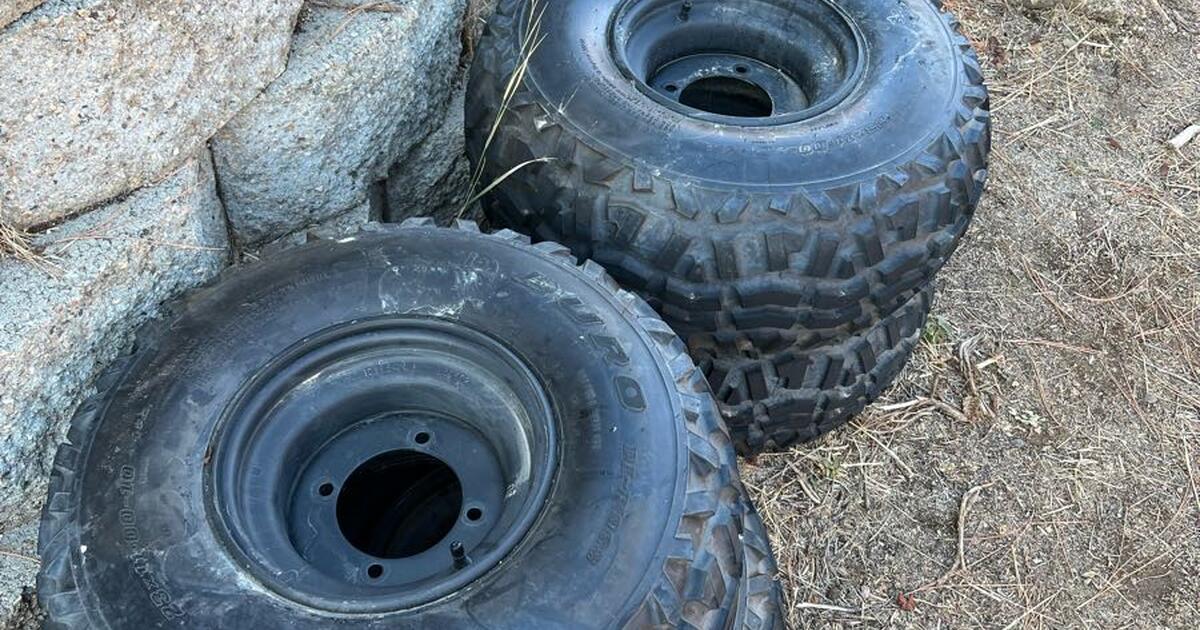 4 new Kawasaki Mule tires and wheels from 2023 model. We are located in ...