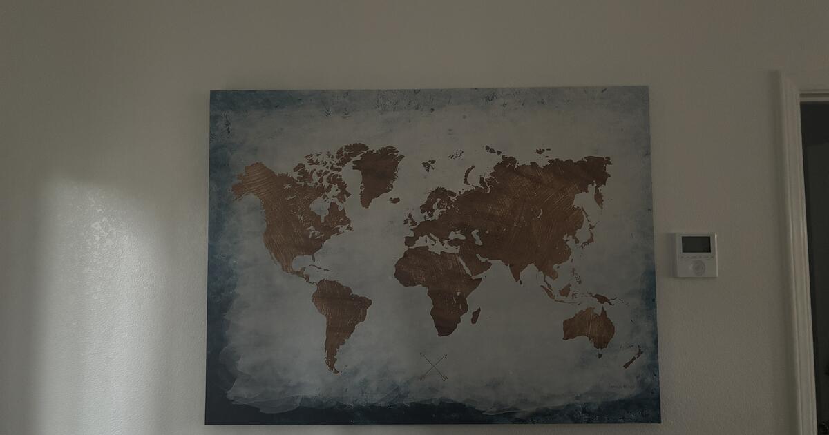 World Map Wrapped Canvas for Free in Richmond, CA | For Sale & Free ...