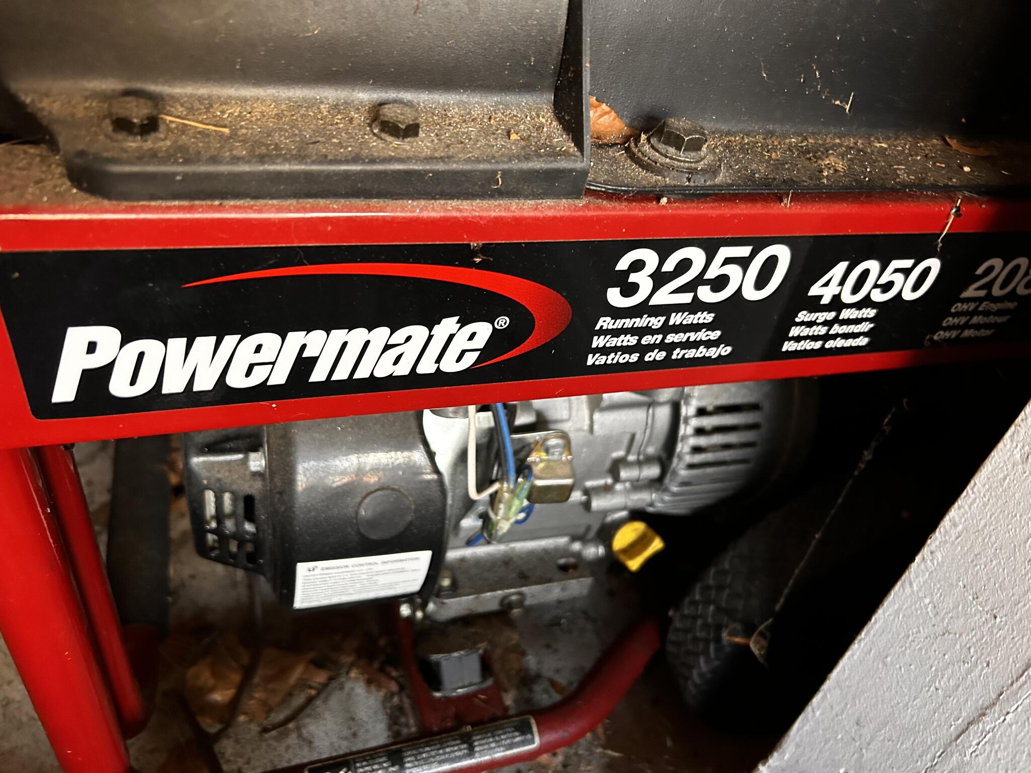 Generator Powermate 3250 Used one time for $210 in Springfield, PA ...