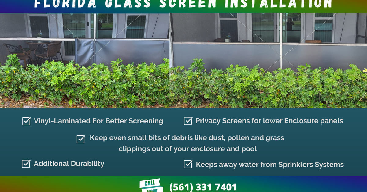 FLORIDA GLASS SCREEN INSTALLATION for Free in Boca Raton, FL | For Sale ...