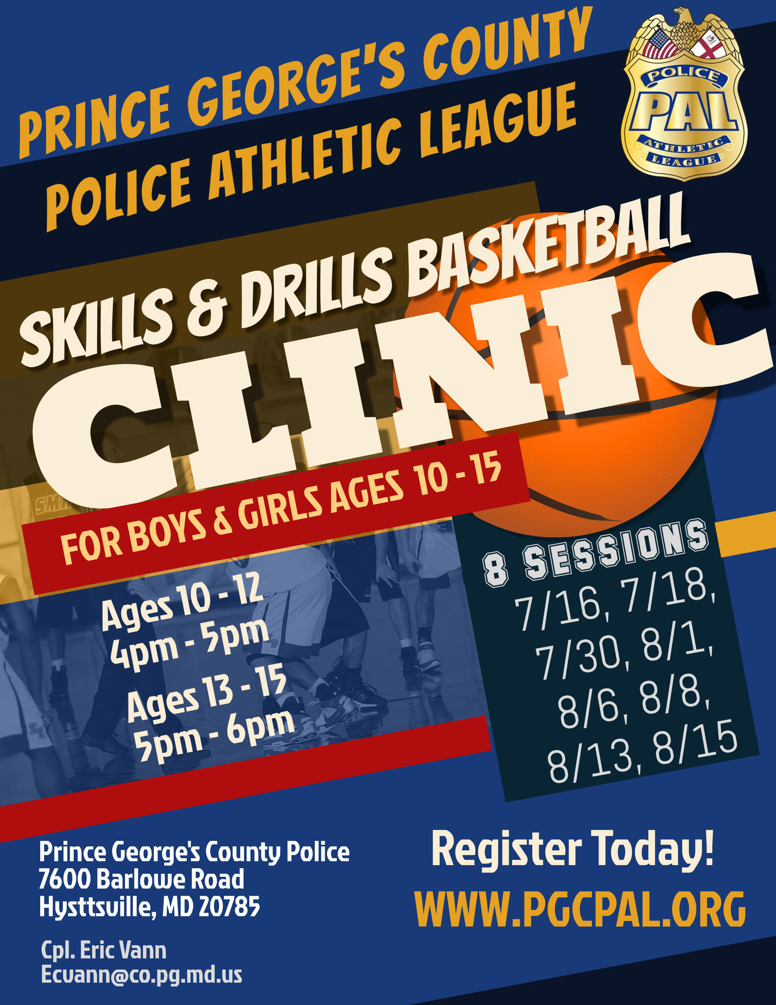 The Prince George's County Police Athletic League is proud to offer the ...
