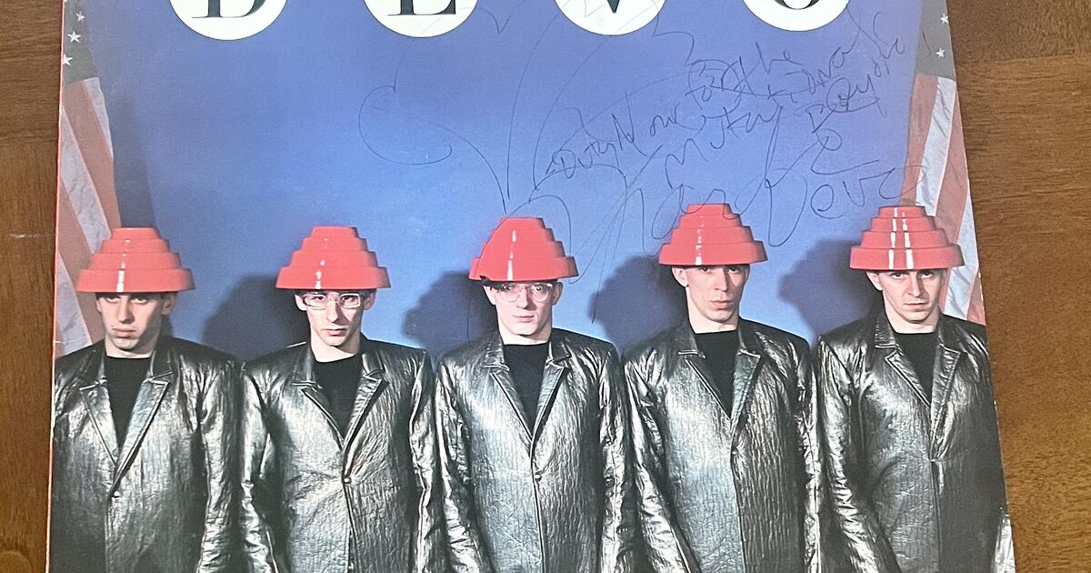 Autographed DEVO ‎Freedom Of Choice 1980 LP w/ Orig Sleeve & Insert by ...