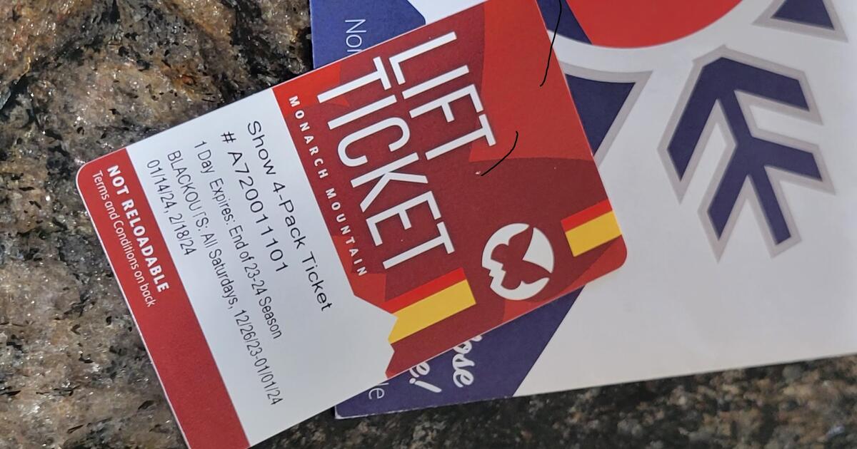 Monarch Ski Passes-2 for $30 in Golden, CO | For Sale & Free — Nextdoor
