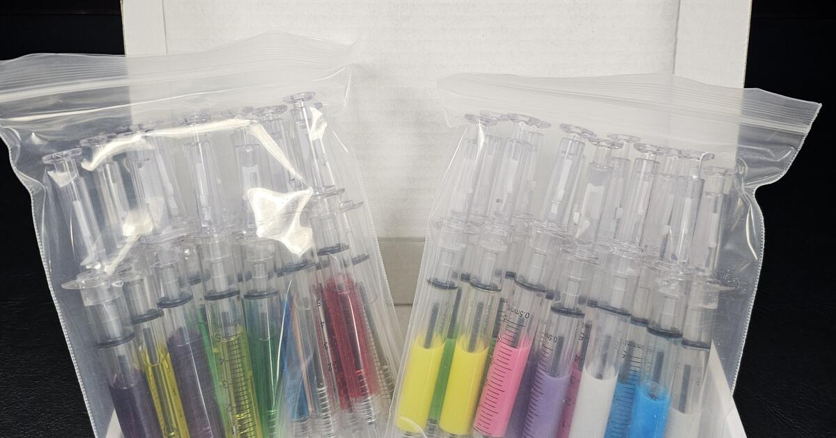 SunAngel Multi-Color Ink Syringe Pens Nurse Doctor Medical Office ...