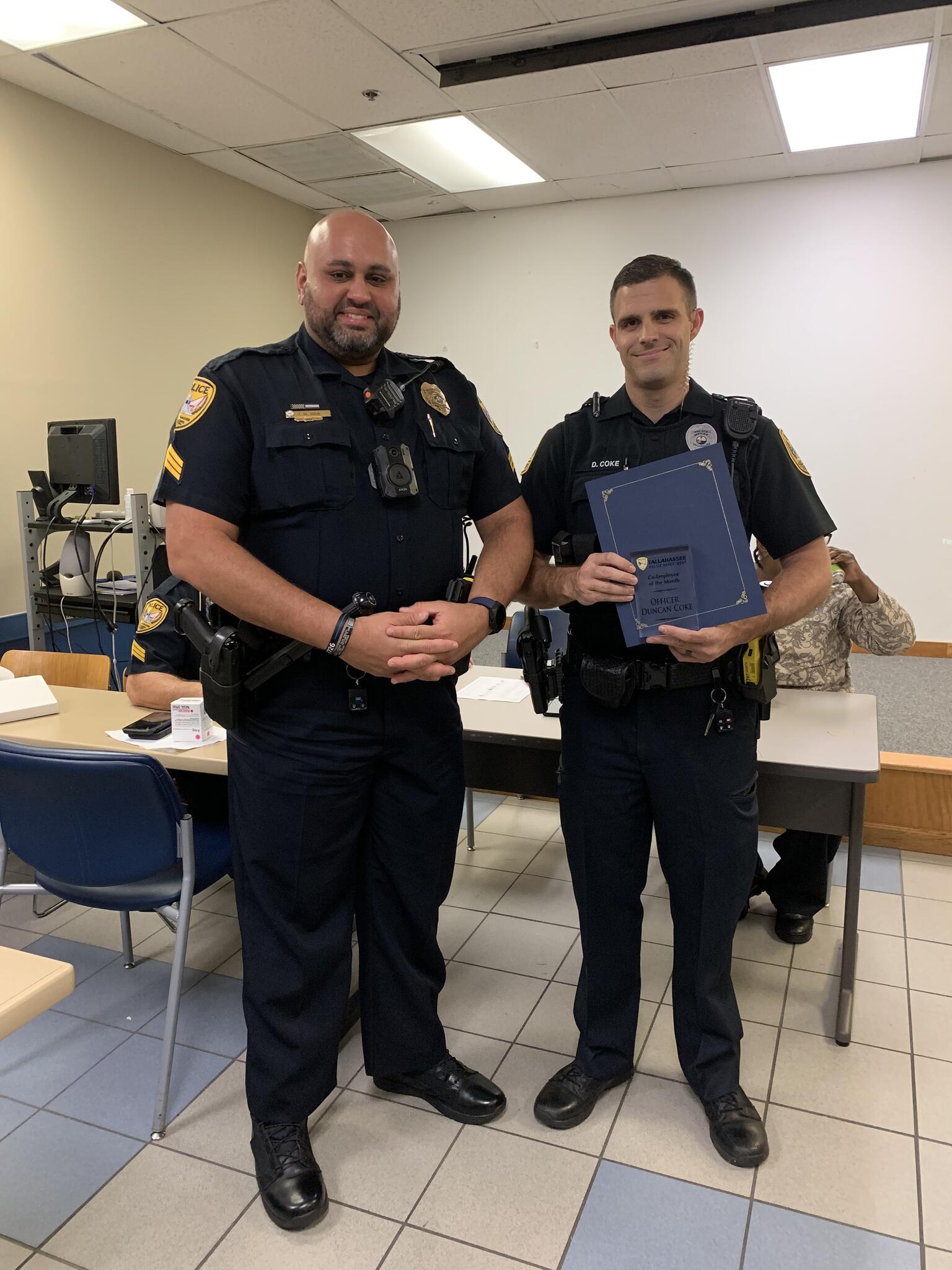 Tpd July 2022 Employee Of The Month Tallahassee Police Department