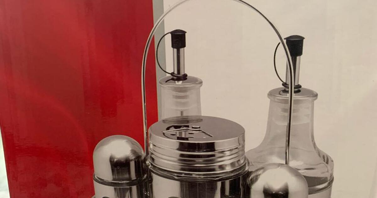 NEW - Parini 6-Piece Stainless Steel Condiment Set for $12 in ...