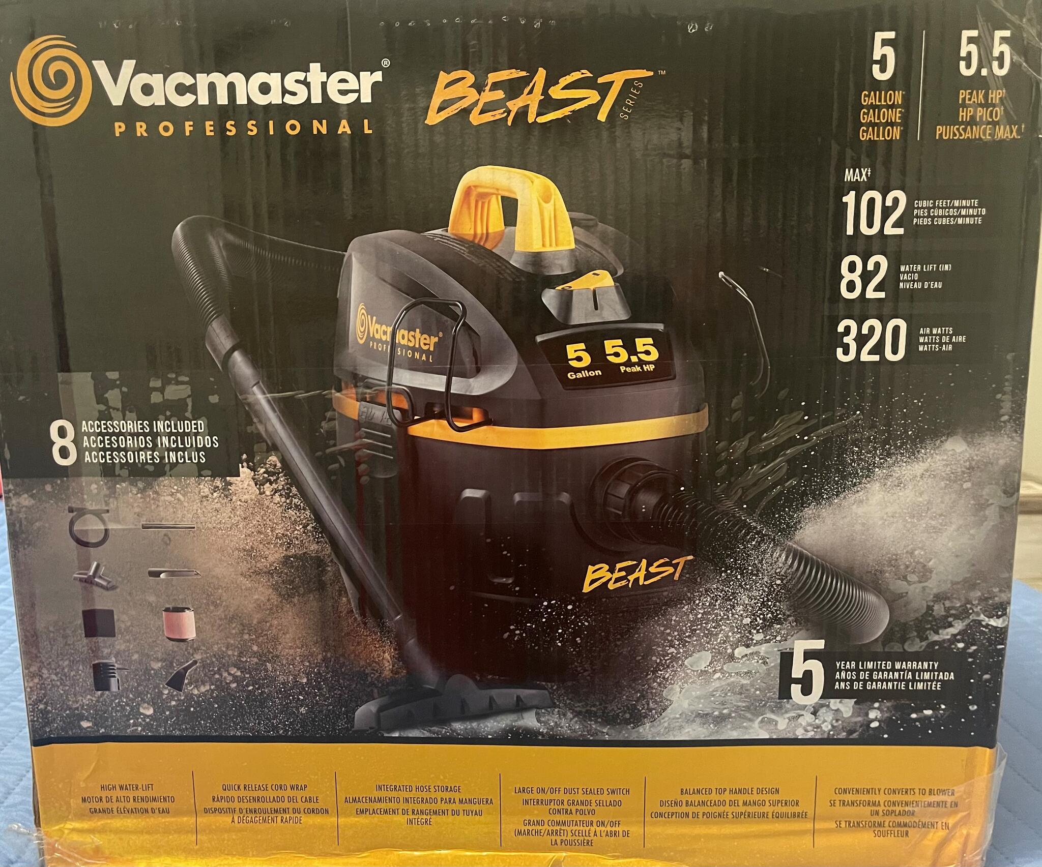 NEW in Box! Vacmaster Professional Wet/Dry Vac, 5 Gallon, Beast Series ...