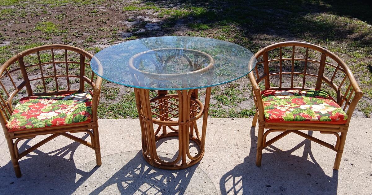 Vintage BOHO Natural Rattan Bistro Set for $200 in Largo, FL | For Sale ...