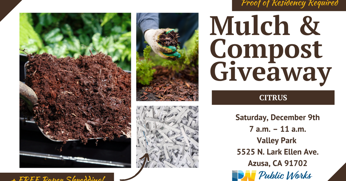 FREE MULCH & COMPOST GIVEAWAY & SHREDDING EVENT FOR — Nextdoor