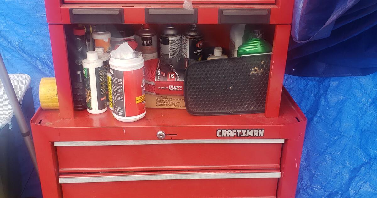 Large 2 Teir Craftman Tool Box And Snapon Bag Full for $250 in ...
