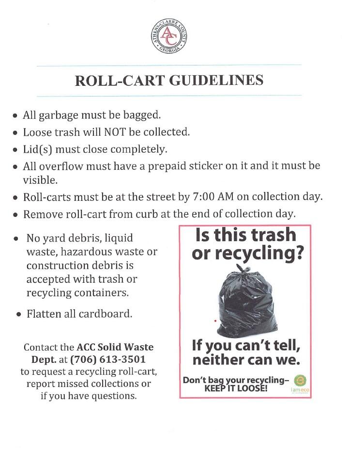 For ACC Solid Waste Customers Only: Friday customers your Trash ...