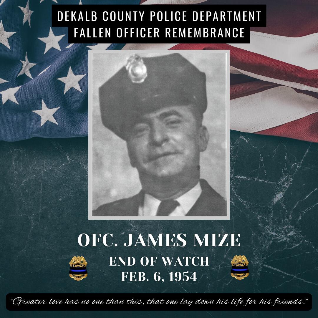 Today, we honor the memory of Officer James Mize who was killed by ...