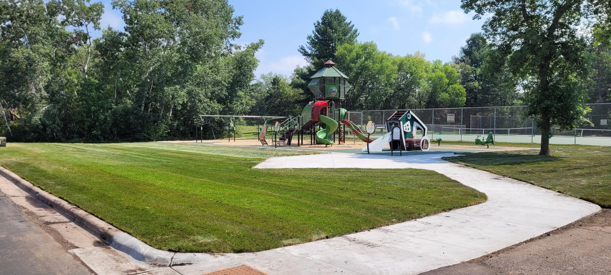 The new Community Center playground is nearing full completion as ...