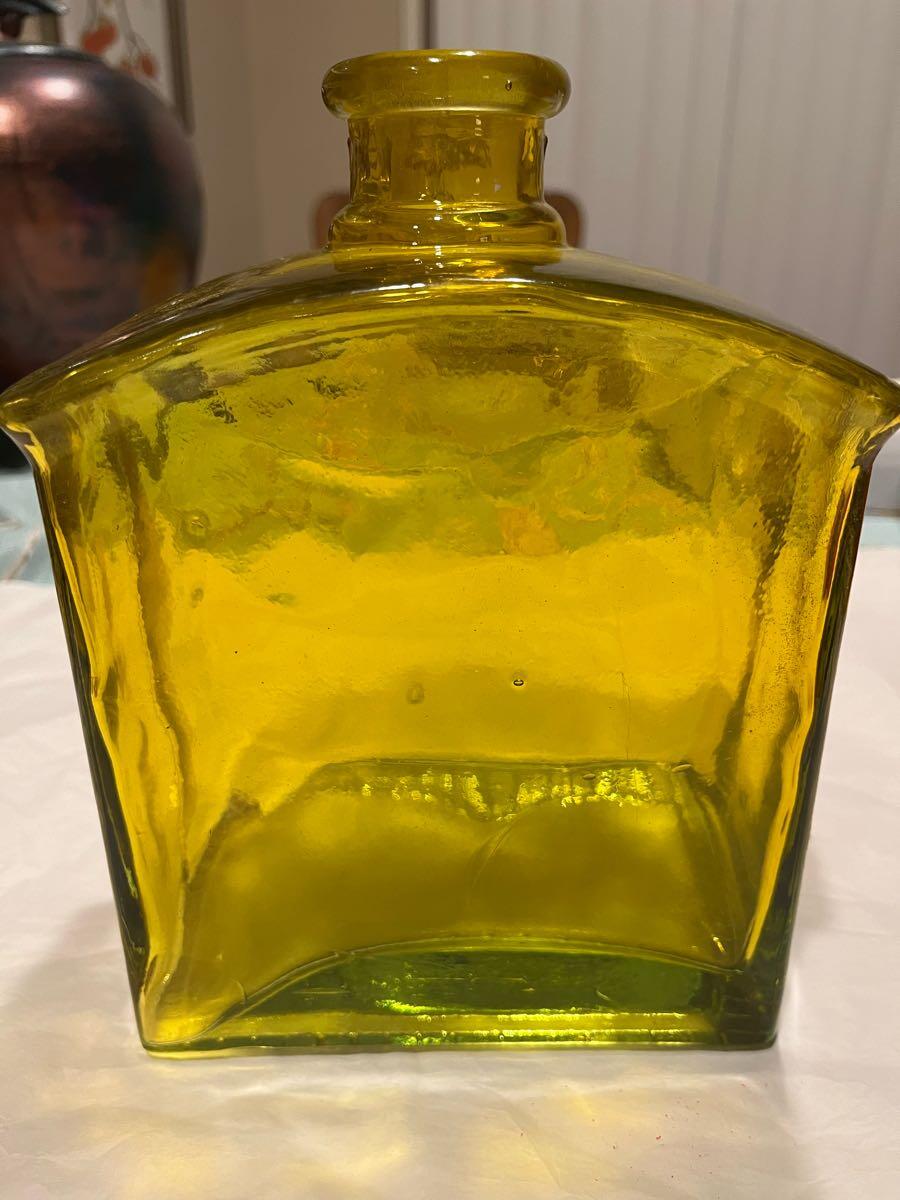 Large bright yellow glass bottle vintage mid century for $35 in Indio ...