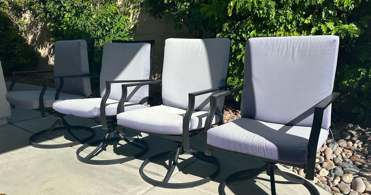 Four Metal Swivel-Rocker Patio Chairs for $150 in Indio, CA | For Sale ...