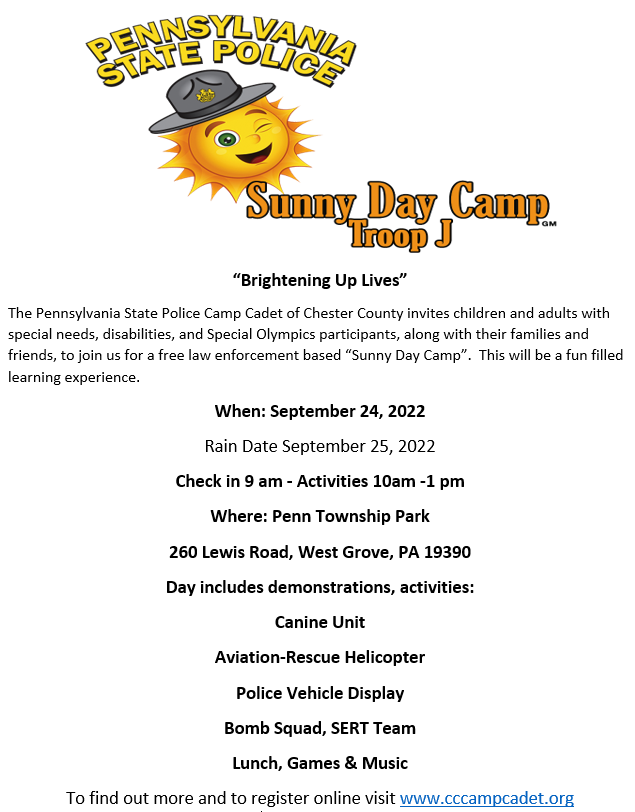 Sunny Day Camp (Pennsylvania State Police) — Nextdoor — Nextdoor