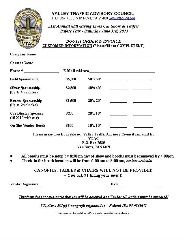 See Booth order and invoice (Los Angeles Police Department) — Nextdoor ...