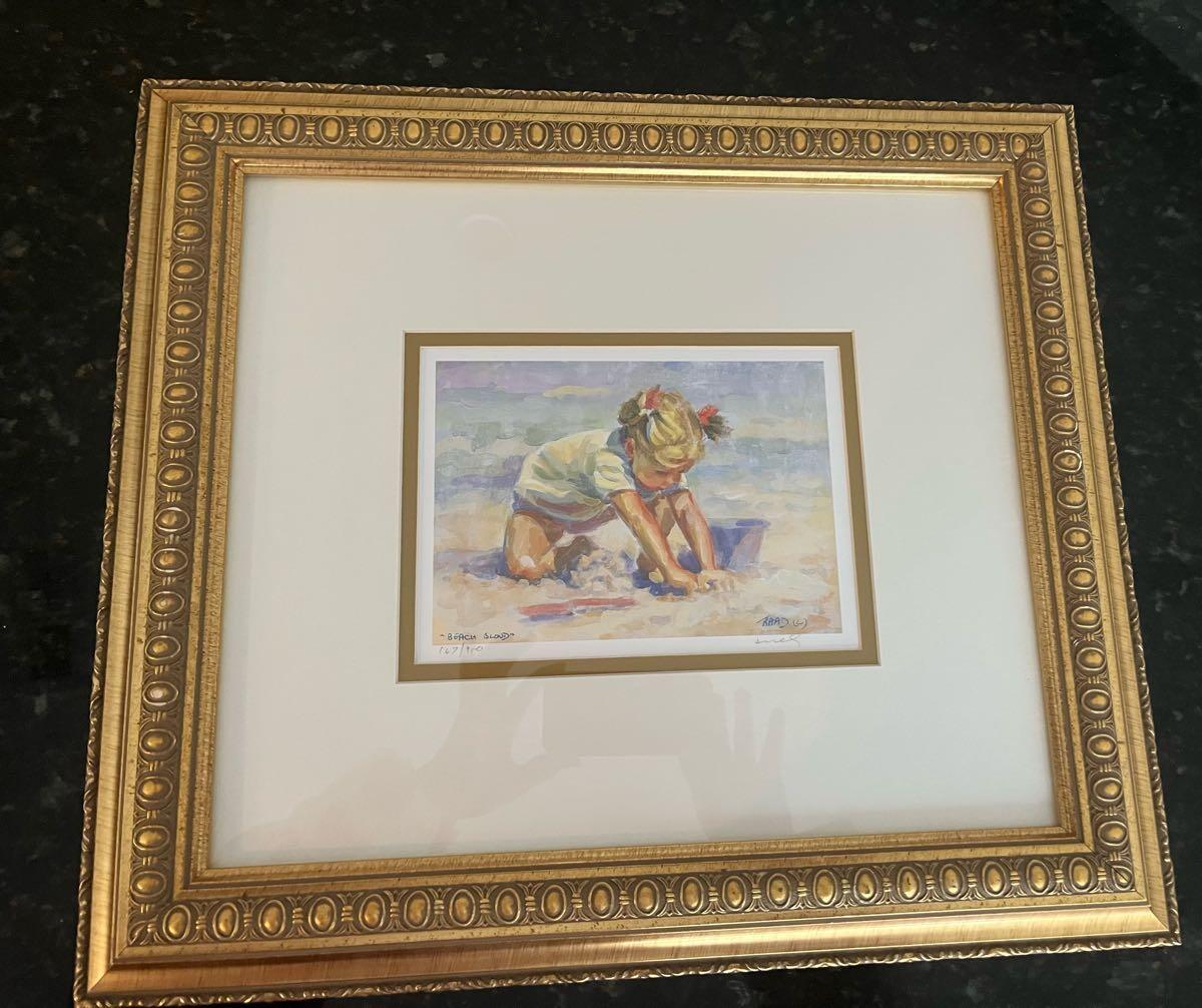 LUCELLE RAAD Framed Artist Proof Lithograph “BEACH BLONDE”-Signed ...