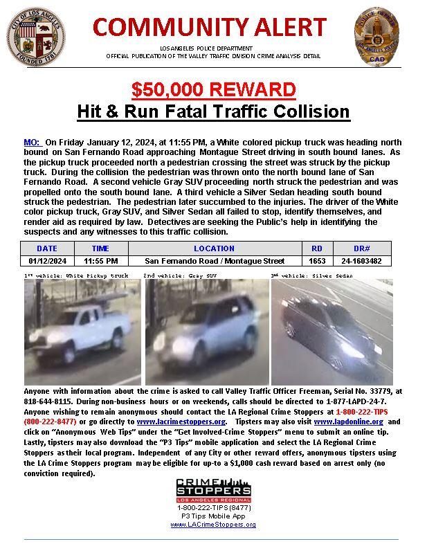 Hit & Run Fatal Traffic Collision (Los Angeles Police Department ...