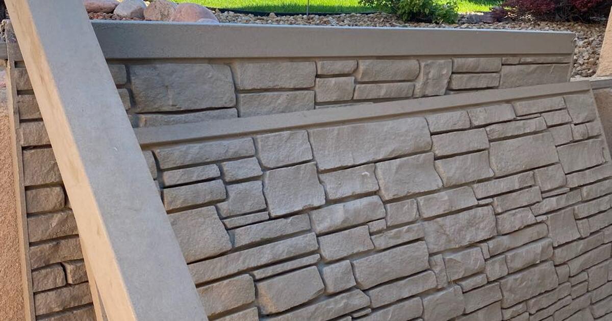 Ecostone artificial fence panels/ gate new for $350 in Pueblo, CO | For ...
