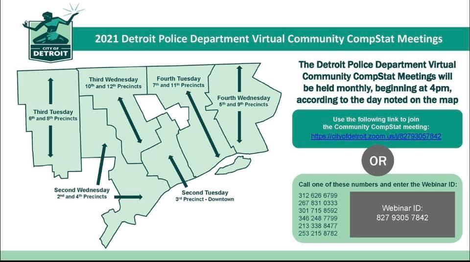 2021 Detroit Police Department Virtual Community CompStat Meetings ...