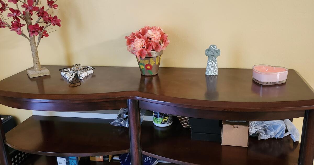 Dark Cherry 3 Shelf Table for $60 in Gonzales, LA | Finds — Nextdoor