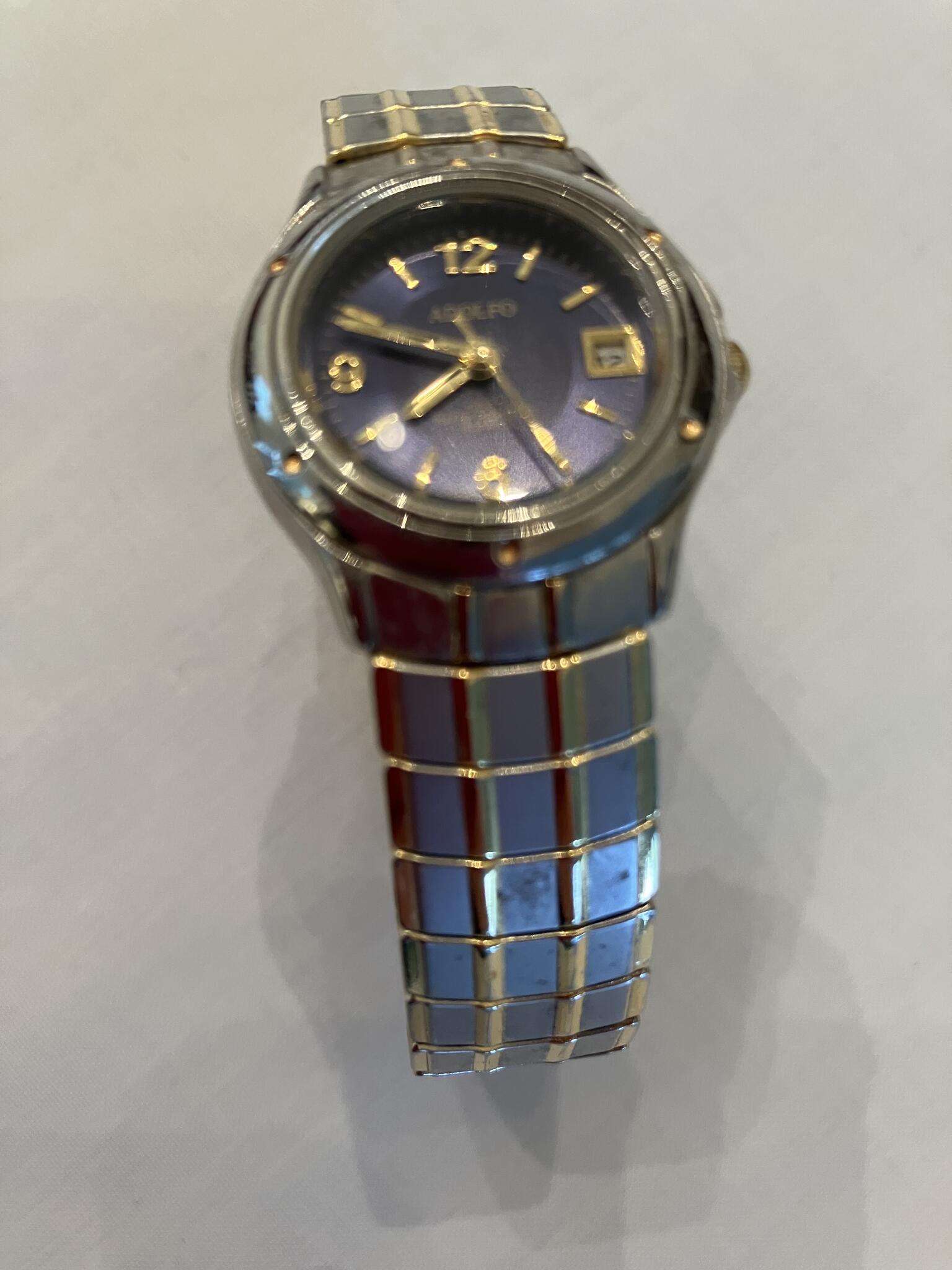 Adolfo Vintage Women's Quartz Watch with Date, Stretchy Wristband for ...