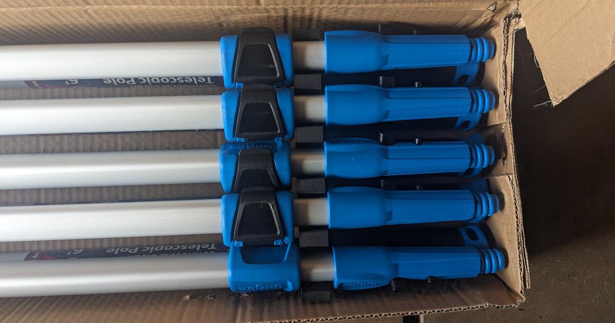 NEW UNGER 6 ft Aluminum Telescopic Poles with Connect and Clean Locking ...