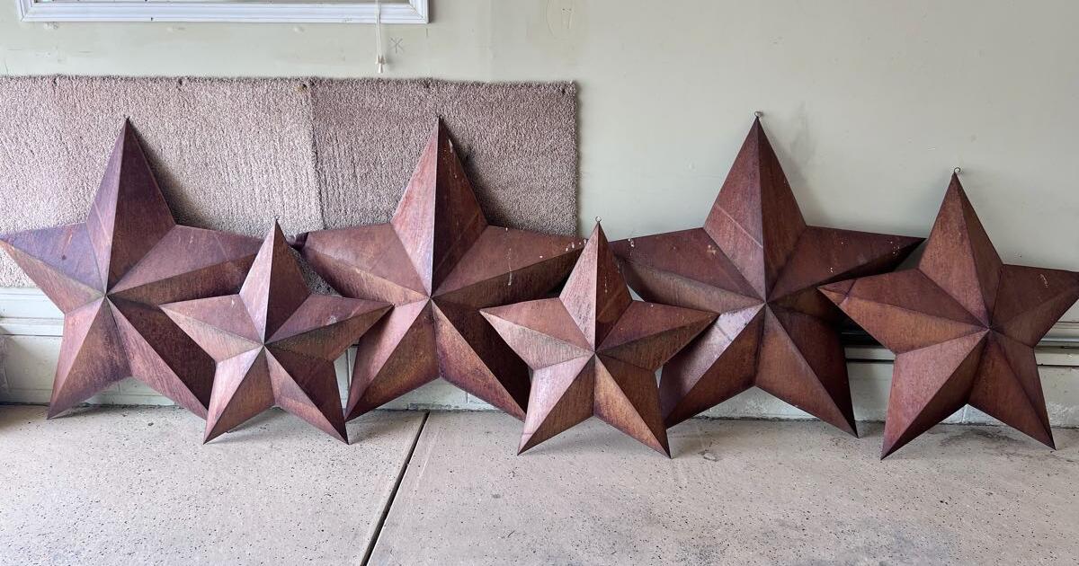 6 metal tin barn stars outdoor yard decor for Free in Omaha, NE | For ...