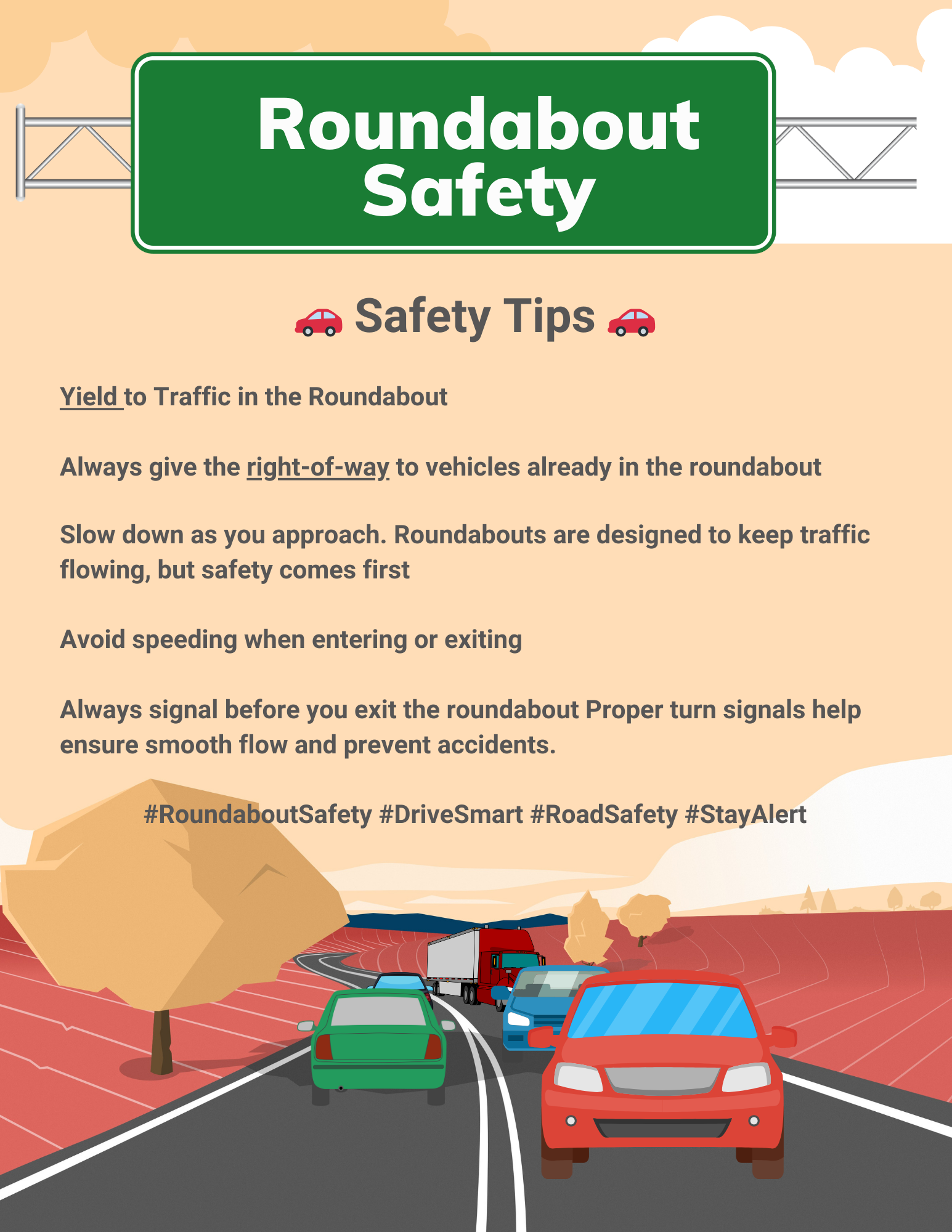🚗💡 Roundabout Safety Tips 💡🚗 (Town of Wickenburg) — Nextdoor — Nextdoor