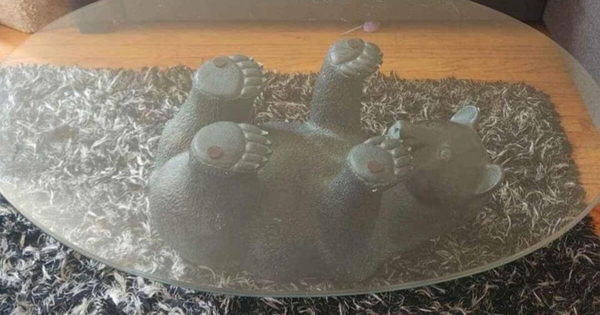 Vintage Bear Glass Coffee Table for $200 in Cincinnati, OH | For Sale ...