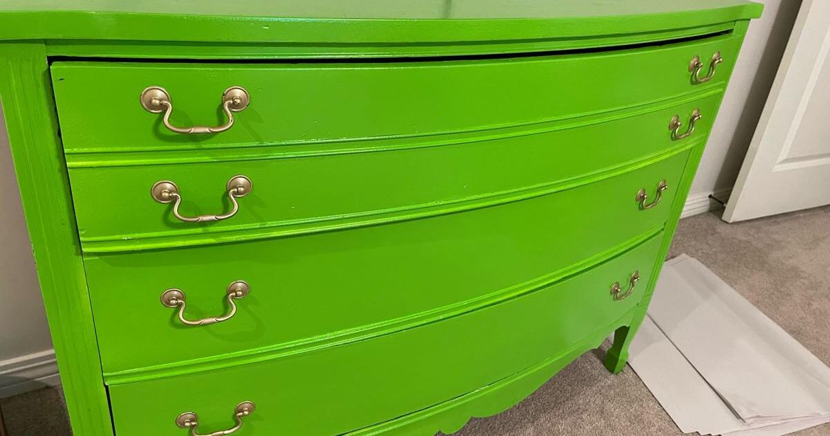 Dresser 4 drawer neon green for $100 in Mobile, AL | For Sale & Free ...