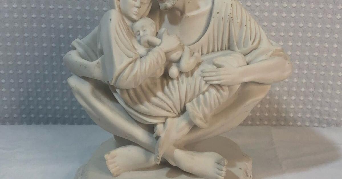 Timothy P Schmalz "A Quiet Moment" Alabaster Sculpture of Holy Family ...