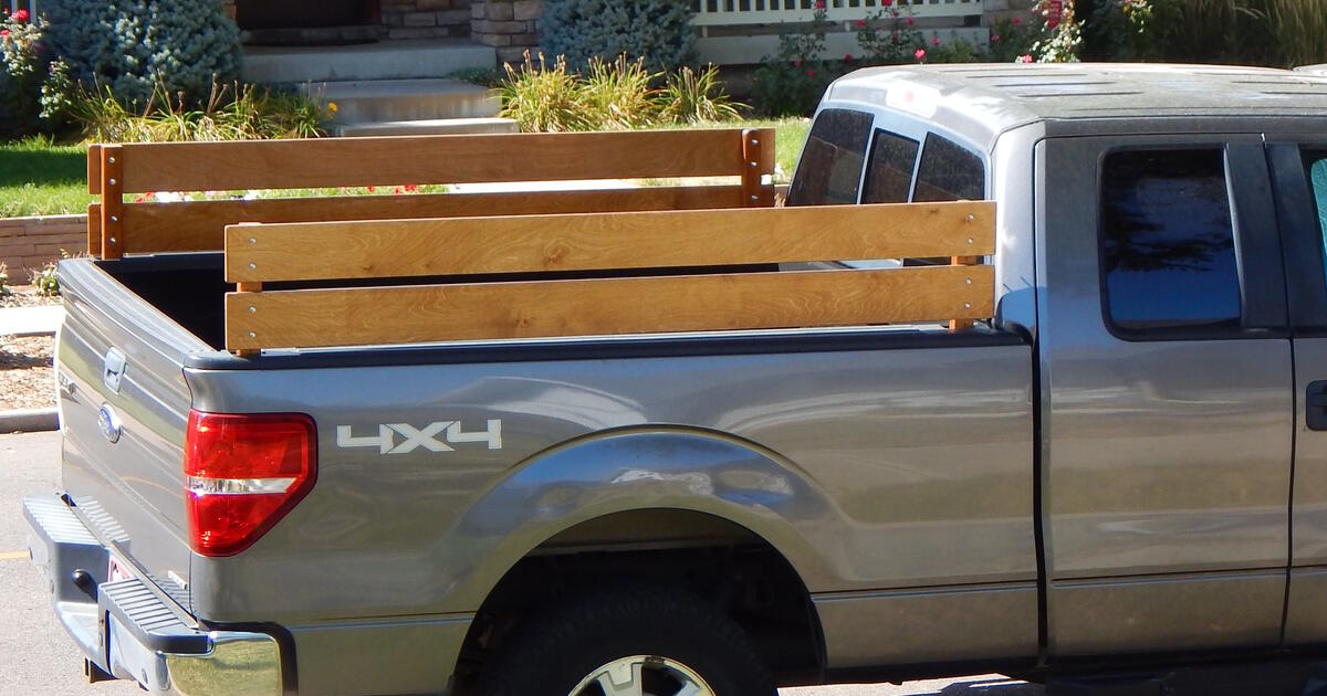 Pickup Truck Bed Rustic Wood Side Rails Custom Hand-Made for $249 in ...