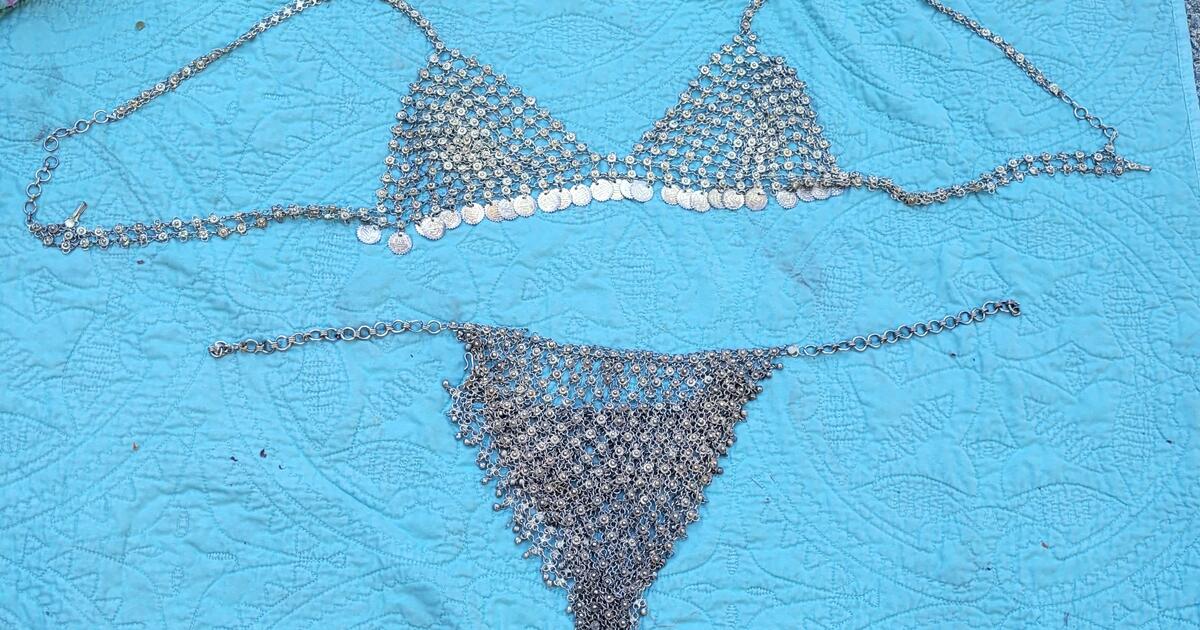 Sexy Chain Mail Bikini/Belly Dancer/Cosplay - Size Small. for $40 in ...