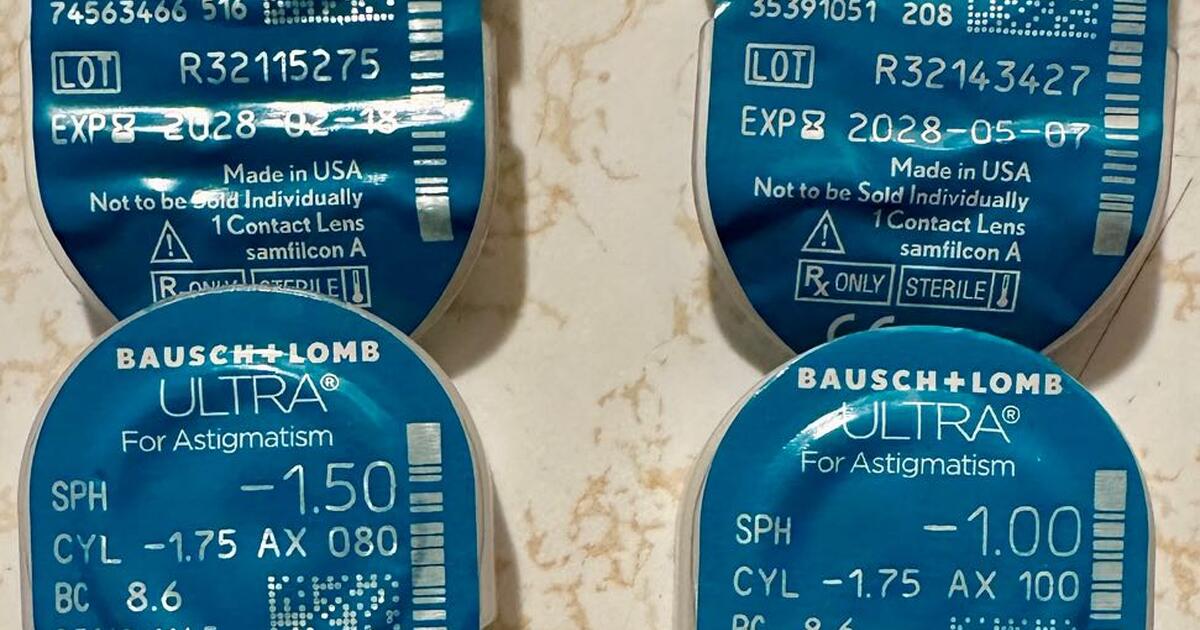 B&L Ultra for Astigmatism Toric contact lenses for Free in Nashville ...