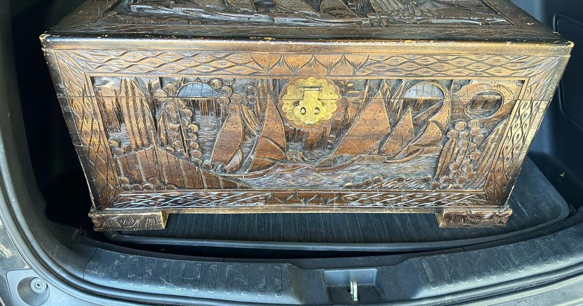 Vintage Chinese carved cedar chest for $75 in Carmichael, CA | For Sale ...