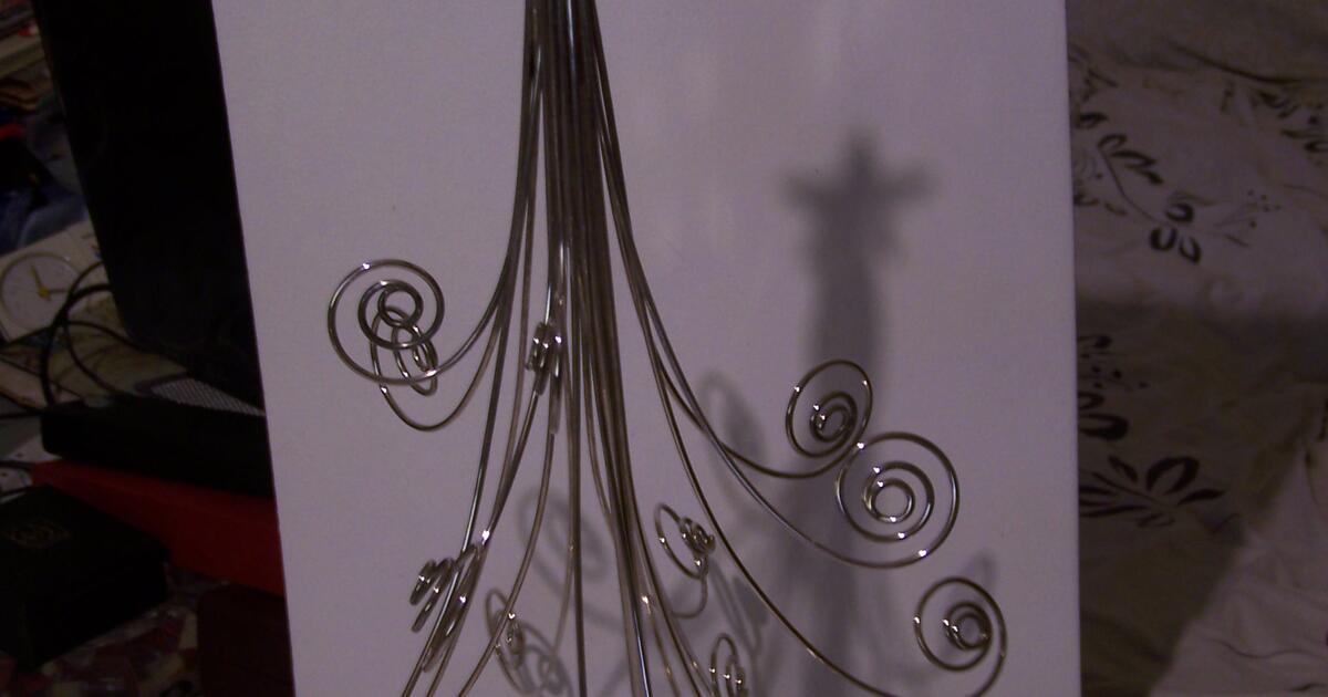 Rare Silverplate Godinger 17 3/4'' Tall Christmas Tree Photo Holder for ...